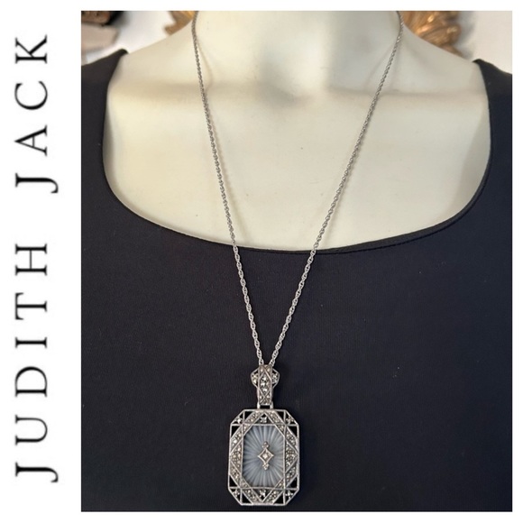 Judith Jack | Jewelry | Vtg Art Deco Diamond Camphor Glass Sterling ...